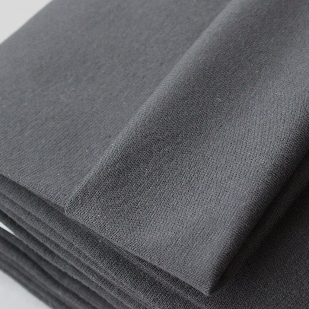 Organic Cotton Ribbing - Black – Former and Latter Fabrics